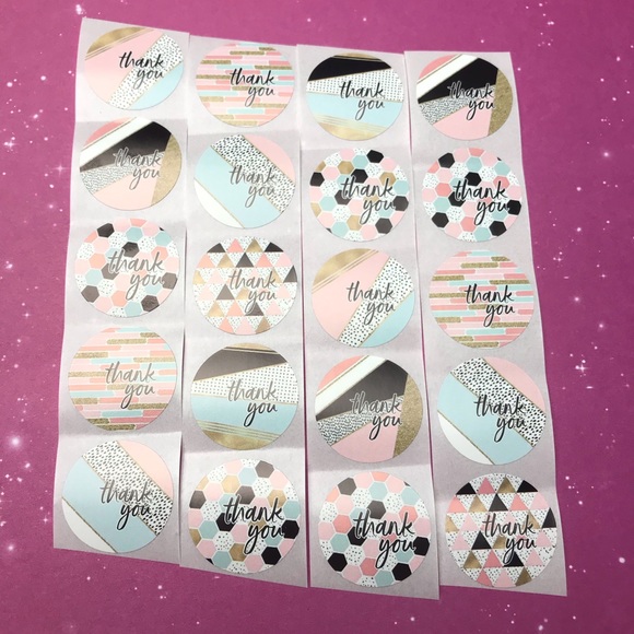 Office | 20 Thank You Stickers Size 1 8 Sticker Styles | Poshmark